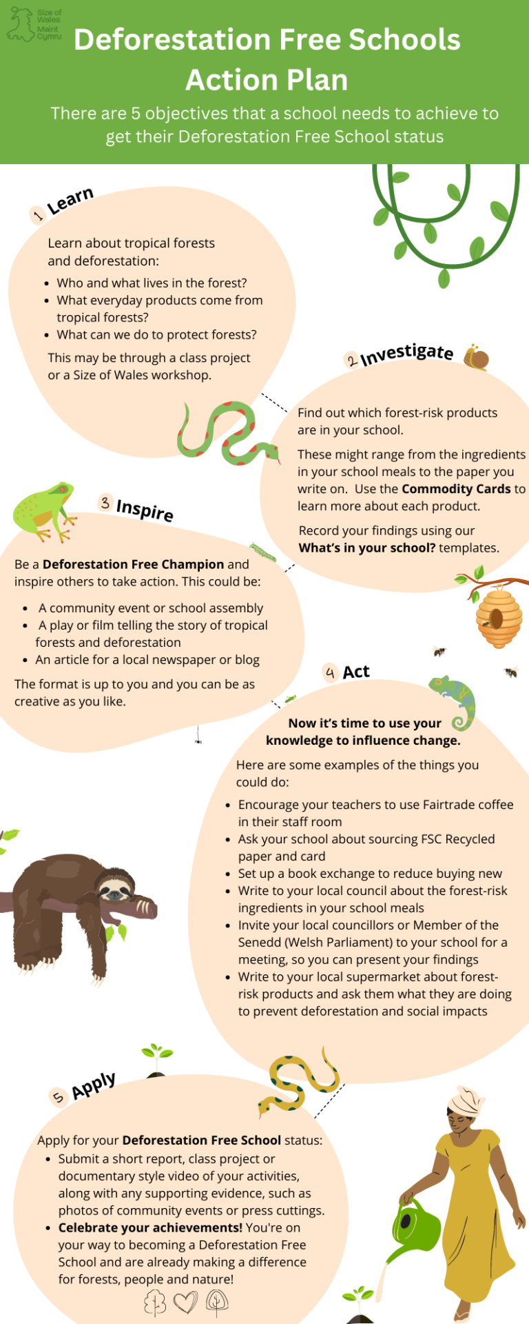 Deforestation Free Champion Schools - Size of Wales